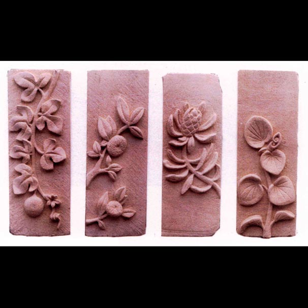 Reliefs végétaux, calcaire - Sculpture sur Pierre